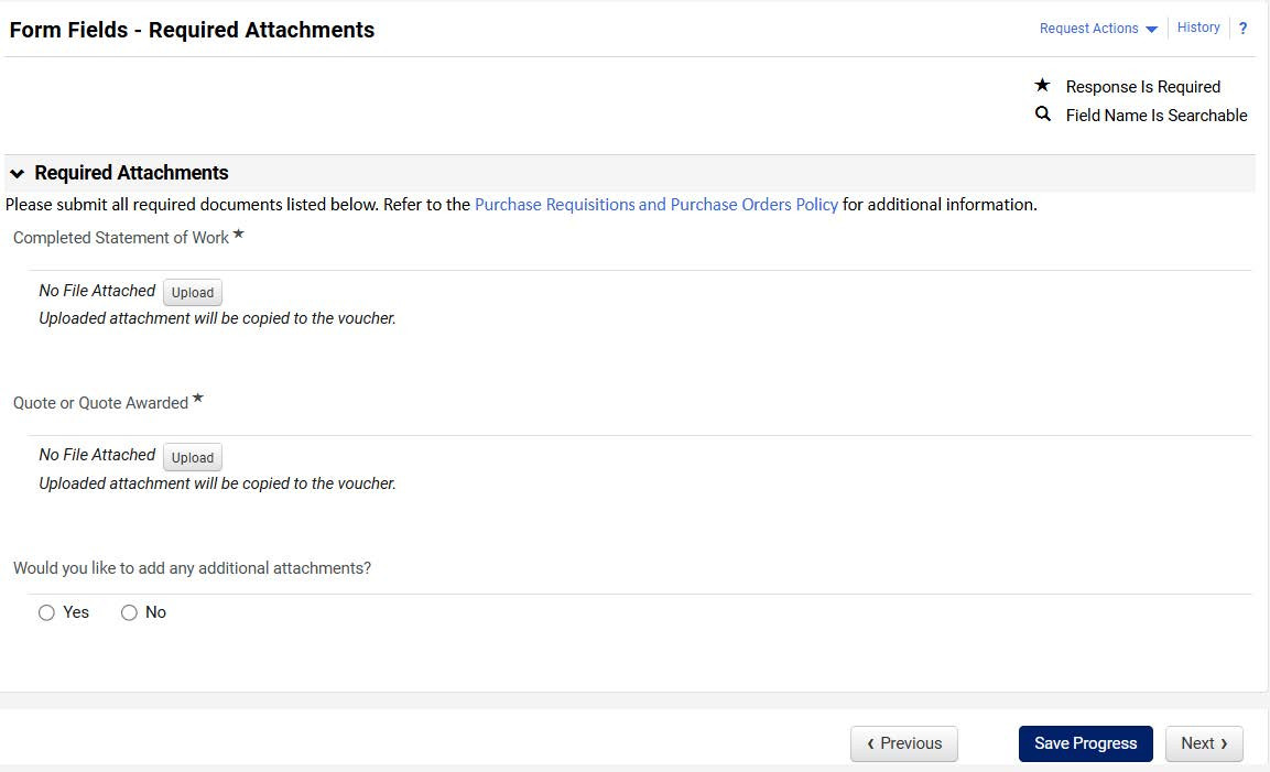 CU Marketplace Tip: Attach all required documents as indicated in the Goods and Services Request ...